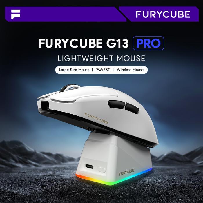 Promo FURYCUBE G13PRO Wrieless Mouse With Base Lightweight Ergonomic ...