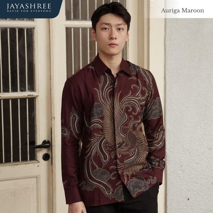 Promo JAYASHREE - Exclusive Slimfit Auriga Maroon Kemeja Batik Pria ...