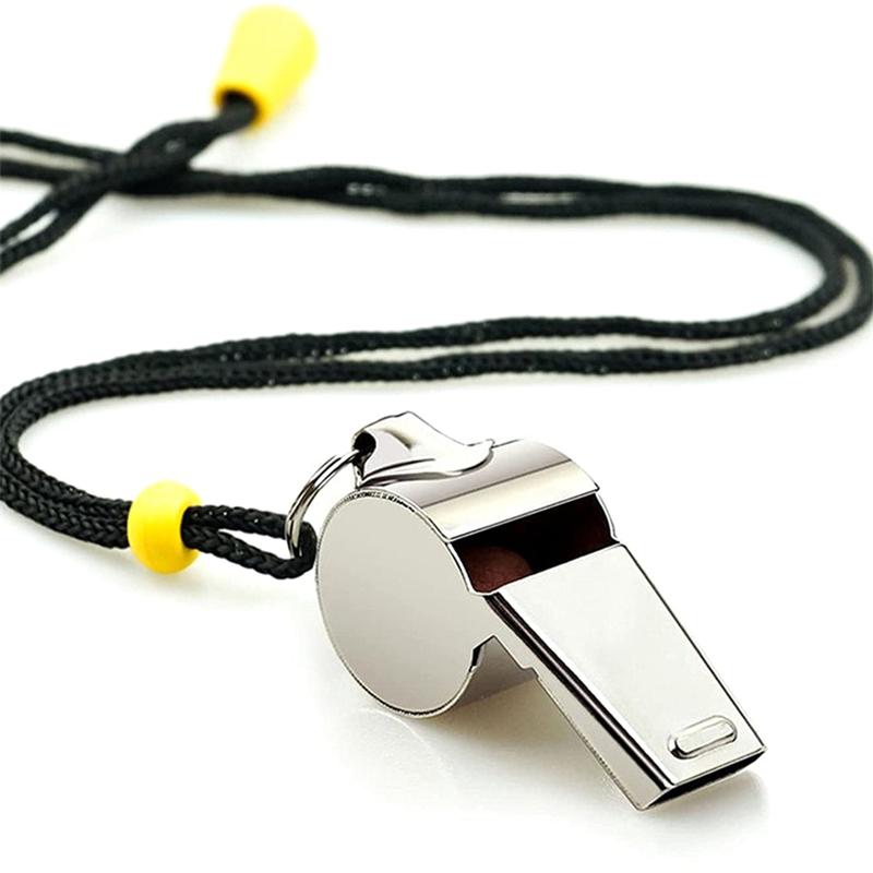 Stainless Steel Sports Whistles with Lanyard, Loud Crisp Sound - TikTok ...