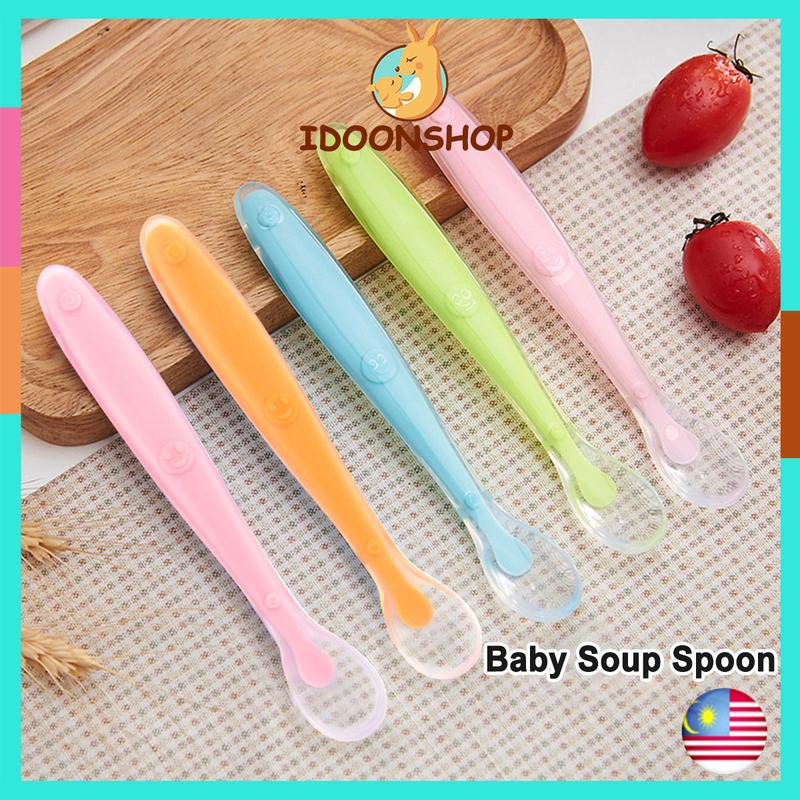 IDOON Baby spoon baby Soft Silicone Spoons Kids feeding training ...
