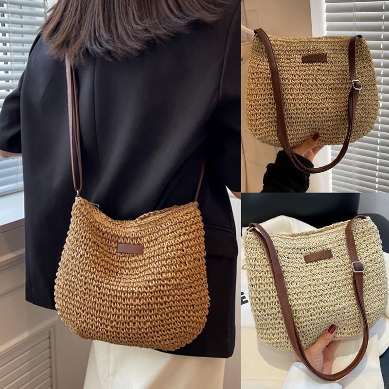 Fashion Lady's Purse Summer Wallet Straw Beach Shoulder Bags - TikTok ...