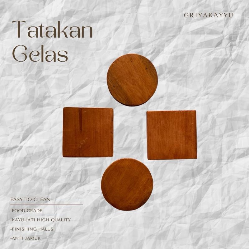 Tatakan Gelas Griyakayyu / Tatakan Gelas Jati /Tatakan Gela - Shop ...