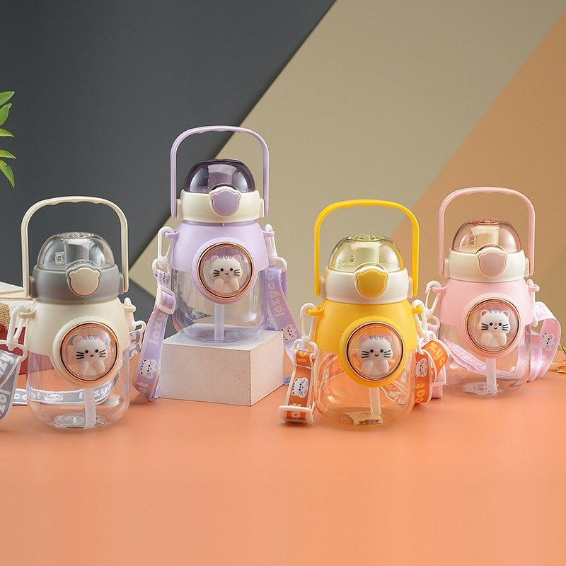 Ready Stock Cute Cat Water Bottle straw tumbler water tumble - TikTok ...