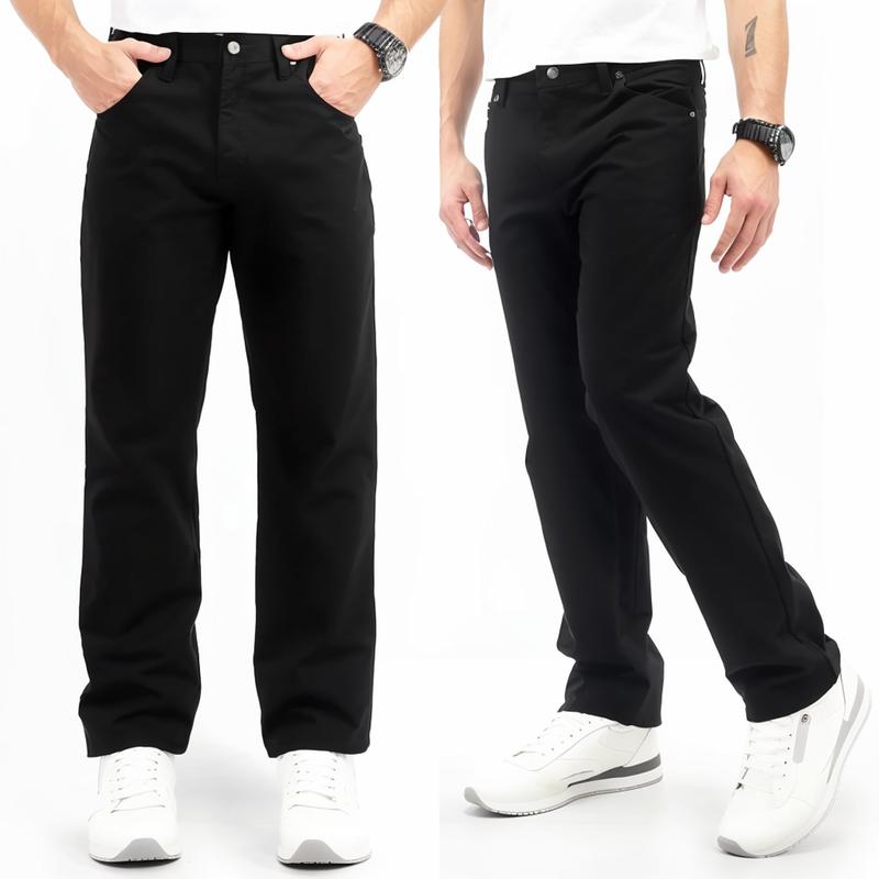 Celana Jeans Cowok Regular Panjang Hitam Basic Denim Soft Tidak - Shop ...