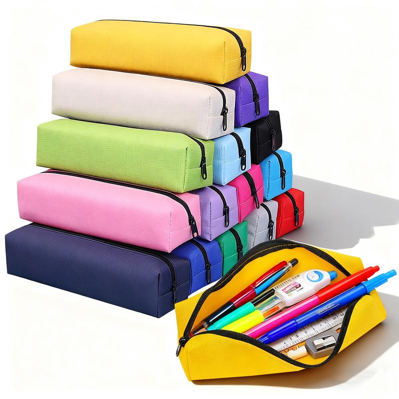 Student Simple Pencil Case ins Style Niche Stationery Bag Solid Color ...