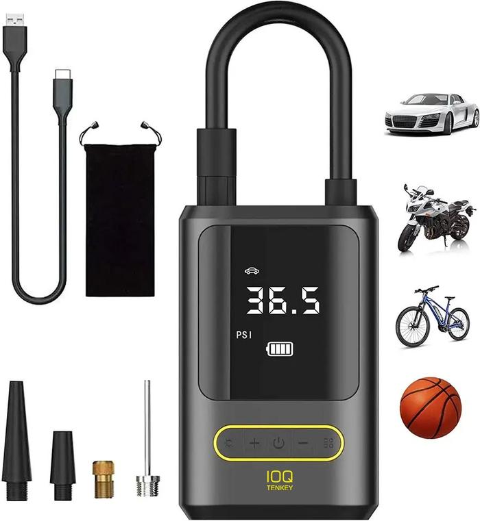 Jual Tenkey ATMOS Car tire inflator portable USB rechargeable Pompa ban ...