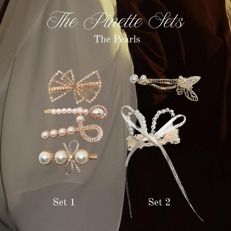Hijabooked Hijab Clips Pinette Pearl & Classic Clips Flower Clips ...