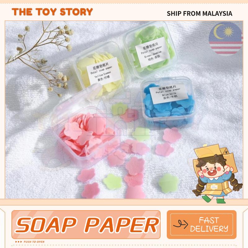 READY STOCK Petal Hand Soap Disposable Mini Paper Soaps Portable ...