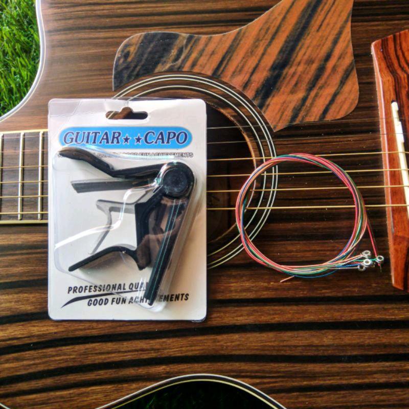Paket Bundling Capo Gitar Warna Random & Satu Senar Gitar Akustik ...