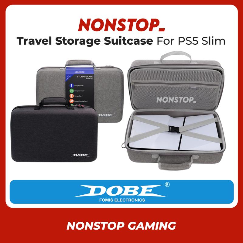 DOBE PS5 Slim Beg Penyimpanan Travel Bag Portable Storage Suitcase ...