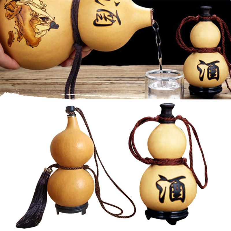 Gourd Hip Flask with Lid Gourd Bottle Alcohol Durable Wine Pot - TikTok ...