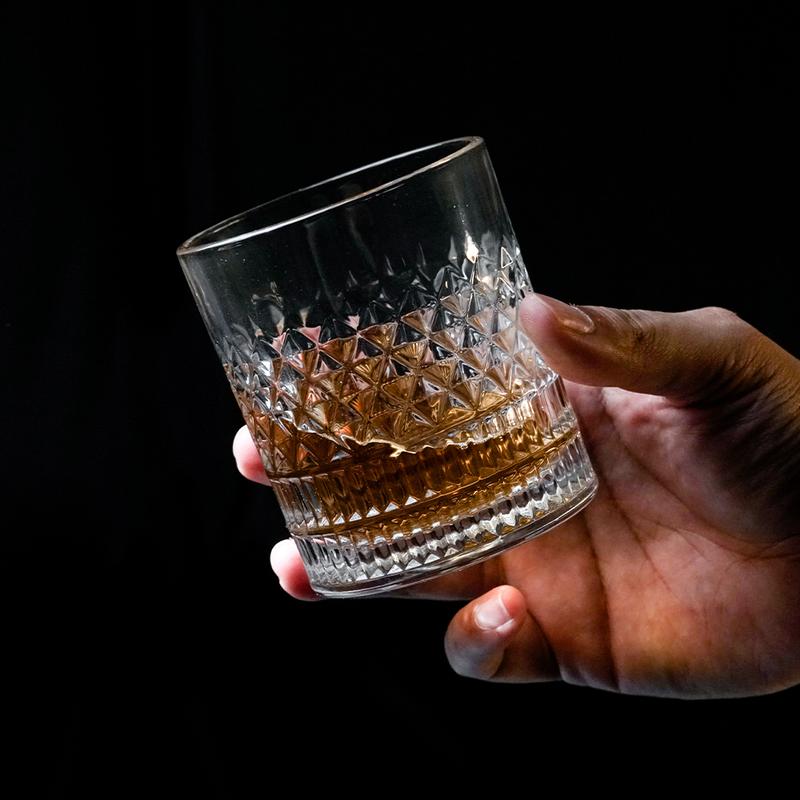 One Two Cups Gelas Whisky Crystal Old Fashioned Rock Glass 280ml - YJ10 ...