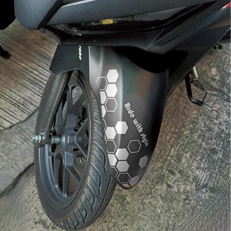 Motorbike Fender Stickers Hexagonal Reflective Stickers Reflective ...