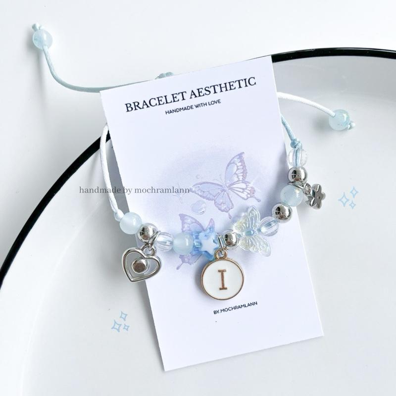 GELANG SHIMMER BLUE//BISA PILIH HURUF//GELANG LUCU BLINK TERBARU - Shop ...