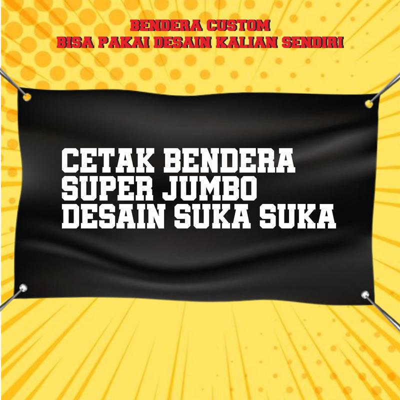 cetak bendera super jumbo / cetak flag jumbo bahan kain tetron - Shop ...