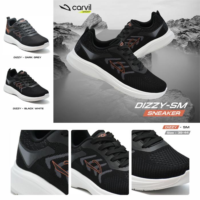 Promo Carvil Sepatu Pria Dizzy - SM Casual Shoes Sneakers - Dark Grey ...