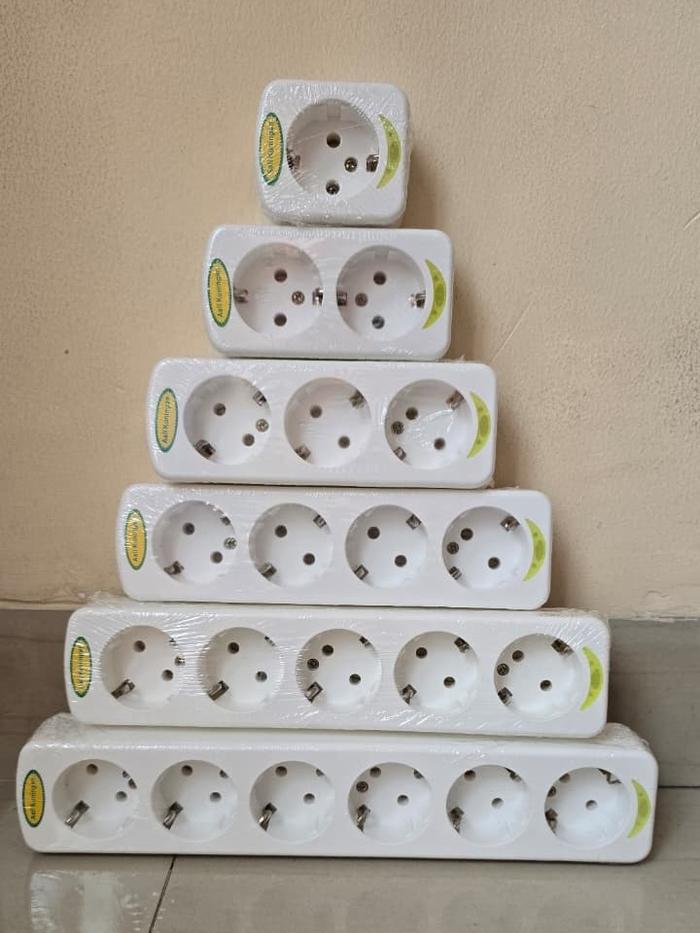 Jual MATSUI TERMINAL STOP KONTAK SOCKET ADAPTER TANPA KABEL PUTIH 2 3 4 ...
