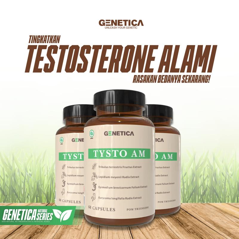 Genetica Tysto AM 60 Kapsul Suplemen Herbal Testobooster - Shop | Tokopedia