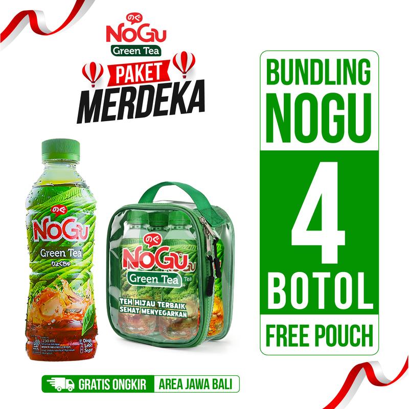 NoGu Green Tea 250ml 4 botol FREE POUCH - Shop | Tokopedia