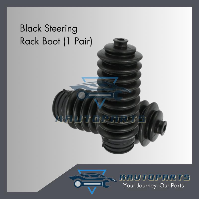 (1 PAIR) Black / Red Silicone Steering Rack Cover Boot Universal ...