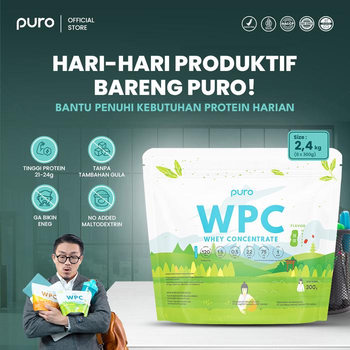Promo PURO WPC WPRO Whey Protein Concentrate 2.4kg susu protein ...