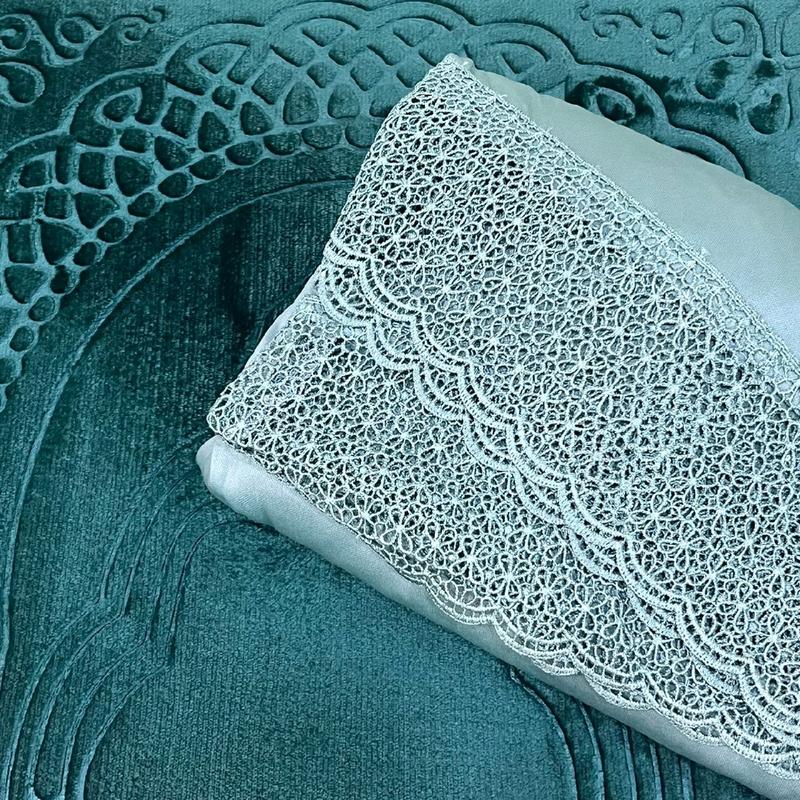 Telekung Lycra Lace dengan Scuba Awning dan Pinggang Kain Getah ...