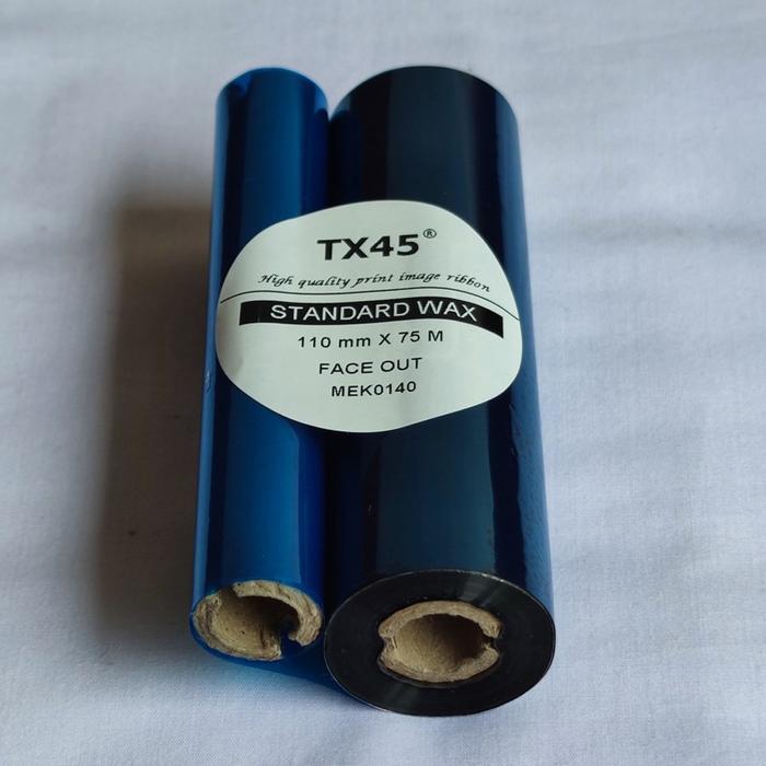 Jual Ribbon Barcode Standard Wax 110mm x 75m Double Core 12,7mm untuk ...