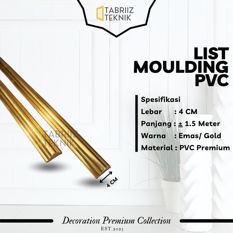 PVC PREMIUM WARNA EMAS/GOLD DEKORASI LANGSUNG PASANG HANYA DILEM - Shop ...