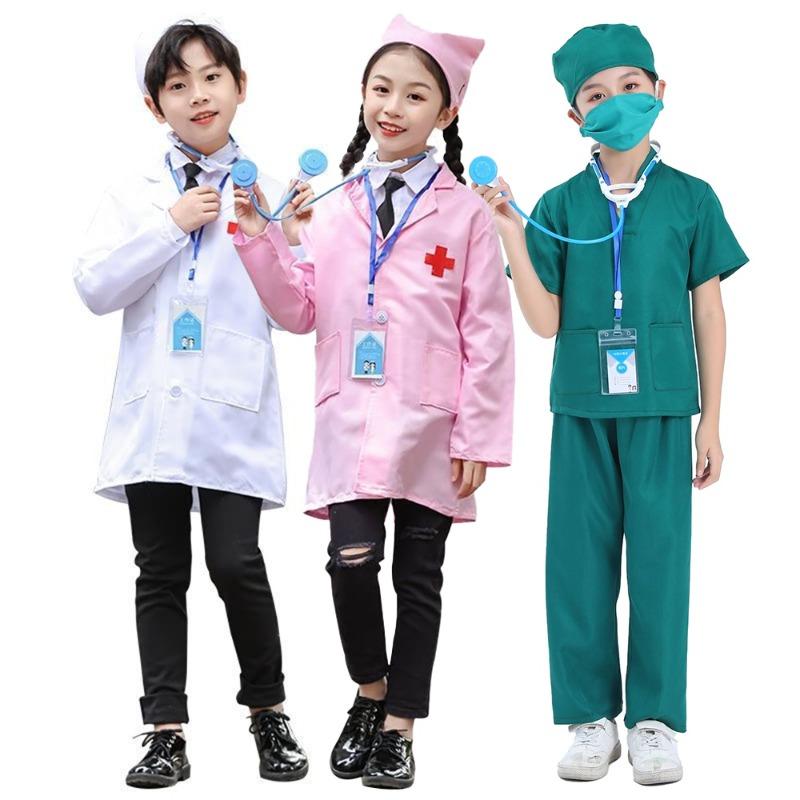 Doctor Nurse Play Set Kids Hospital Uniform Cosplay Baby Occupation ...
