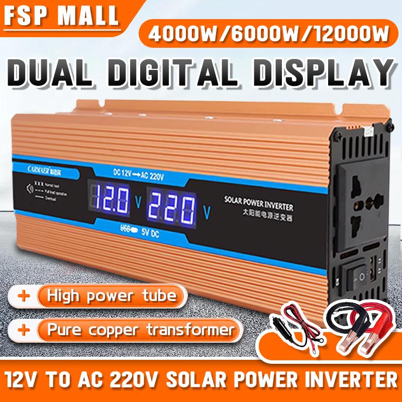 Power Inverter 12V to 220V 12000W Multi-function Car Inverte - TikTok ...
