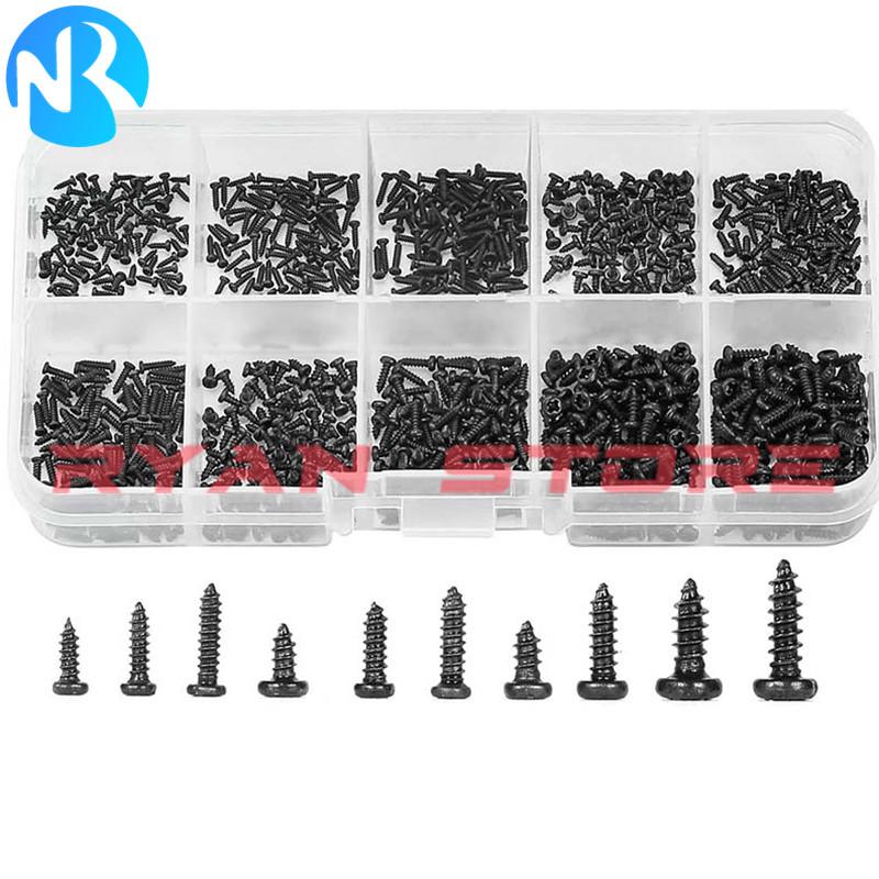 1000Pcs Self Tapping Screws PA M1 M2 M1.4 Small Phillips Pan - TikTok ...