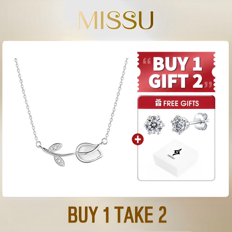 [BUY 1 TAKE 2] Missu Silver Tulip Necklace+Free Missu Box+Free - TikTok ...
