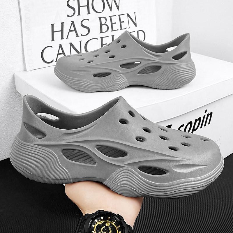 Coconut hole shoes, toe sandals, men's hollowed out outdoor water ...