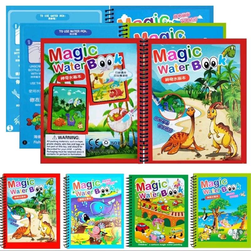 Magic Water Coloring Book Invisible Ink Buku Gambar Mewarnai Anak ...