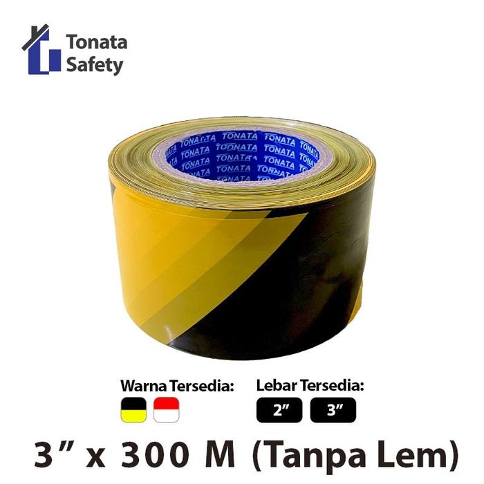Promo Police Line Tonata Kuning Hitam / Garis Polisi 3 Inch x 300 Meter ...