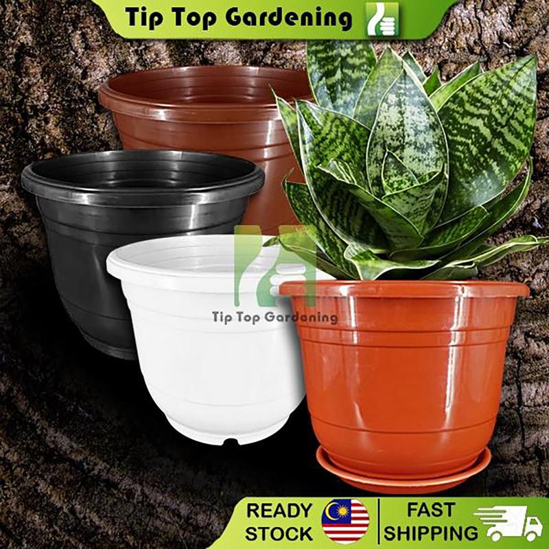 Diameter 39cm pasu bunga besar pp resin berkebun tumbuhan pokok ...