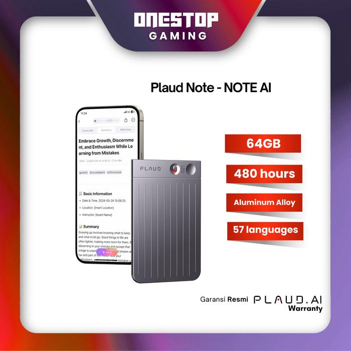 Promo PLAUD NOTE AI Voice Recorder Empowered by ChatGPT Support Bahasa ...