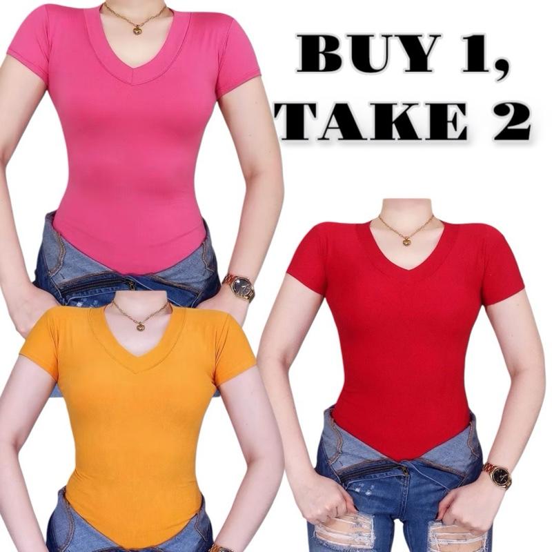 BPh BUY 1, GET 2 (3PCS) KatieV-Neck Double Lining Body Hugging - TikTok ...