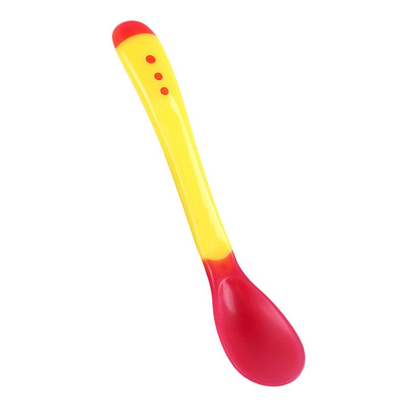 Baby Spoon Temperature Sensing Spoon Silicone Color Changing Toddler ...