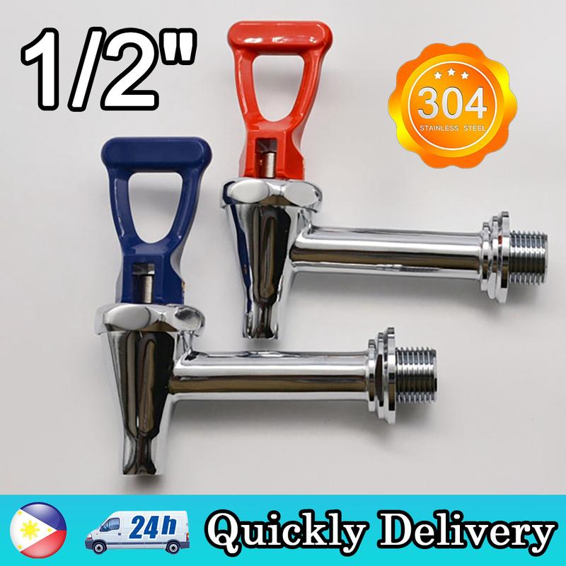Pressure Handle Faucet 1/2 Inch 304 Stainless Steel For Hot Water ...