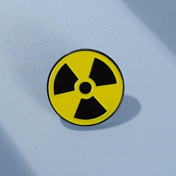 Radiation Enamel Pin Radiological Sign Brooch Collar Lapel Badges ...
