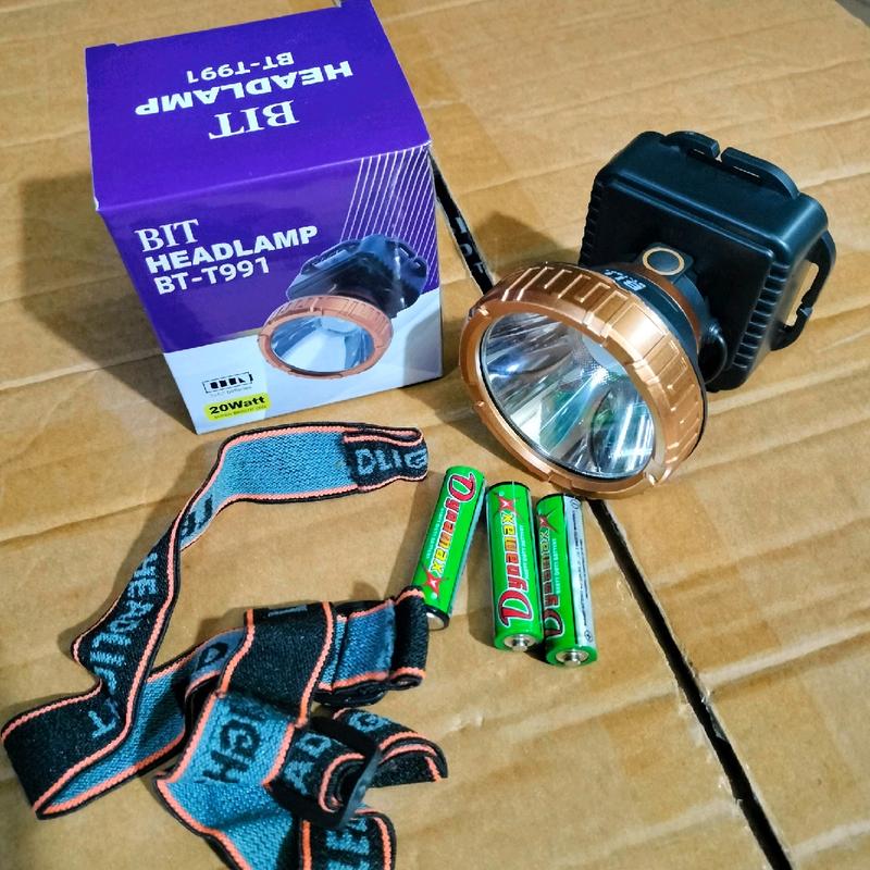 senter kepala baterai 3XAA 20 Watt baterai jam dinding 3 mod - Shop ...