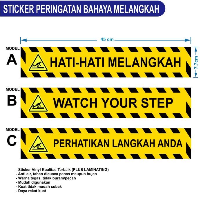 Produk ️‍🔥 Stiker Hati-Hati Melangkah / Perhatikan Langkah - Shop ...
