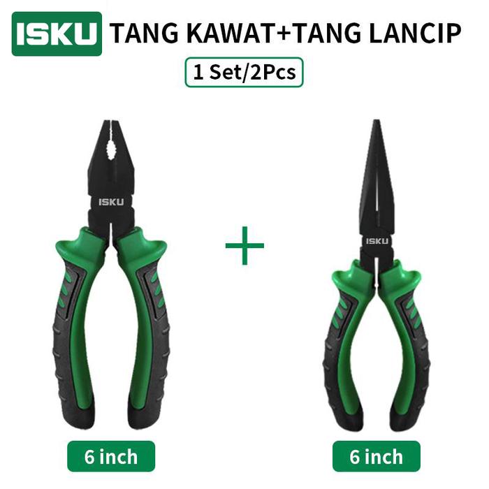 Promo ISKU tang kombinasi 2 pcs set tang kawat tang lancip 6 inch 55 ...