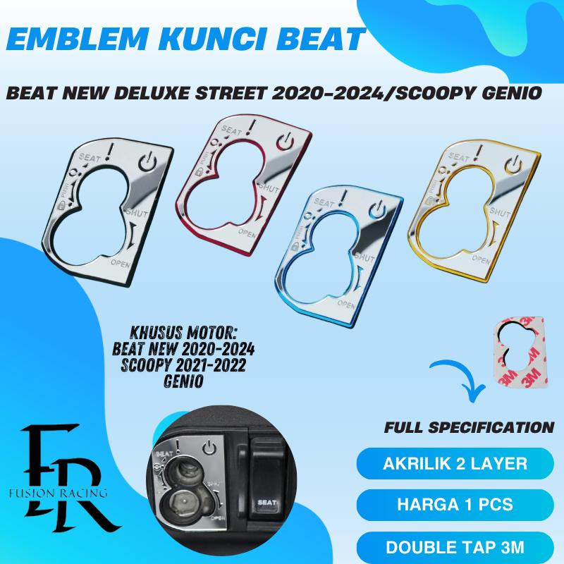 EMBLEM KUNCI BEAT NEW DELUXE STREET 2020-2024 SCOOPY GENIO AKRILIK ...