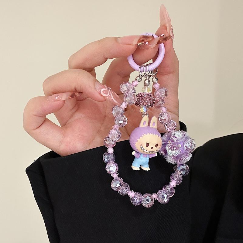 Lovely LABUBU Chain cute Molly doll key ring hanging bag accessories ...