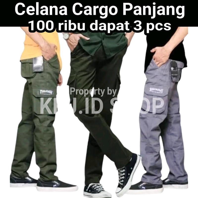 CELANA PANJANG PRIA CELANA CARGO PANJANG DISTRO Kain Katun Nyaman ...