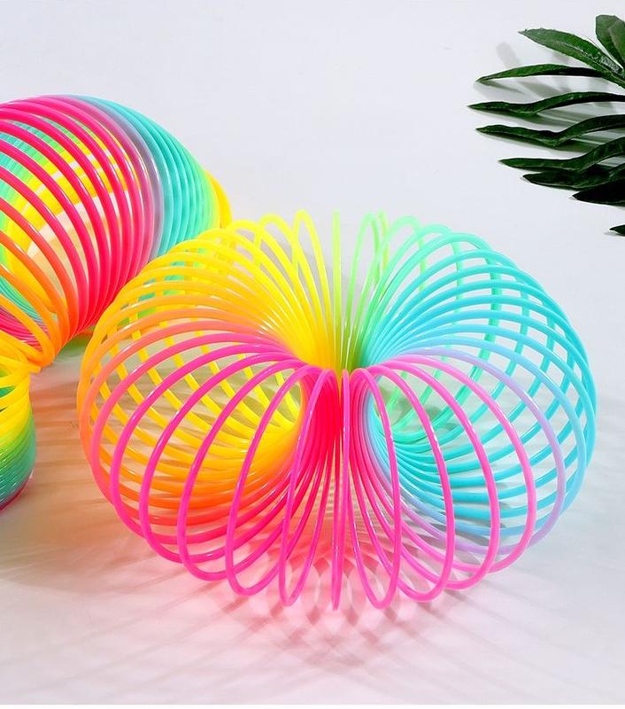 Rainbow Circle Toy Spring Stacked Circle Baby Puzzle Early Education ...