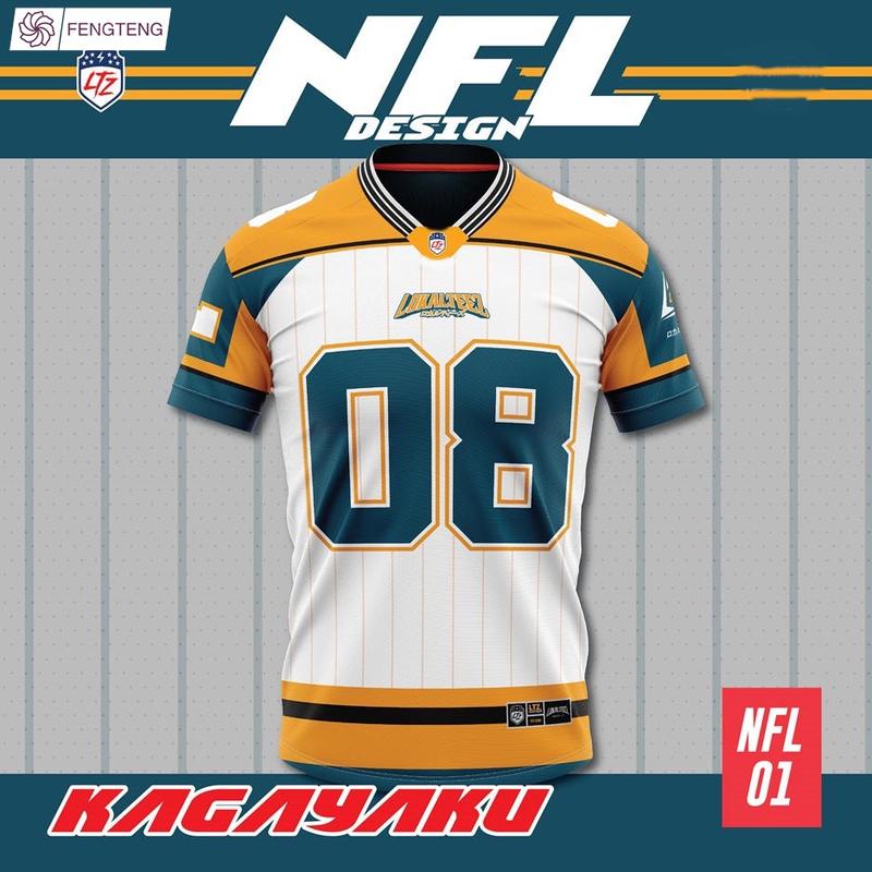 Jersi Kagayaku, edisi NFL, Lokasinya, nfl01, 280gsm, dengan nama ...