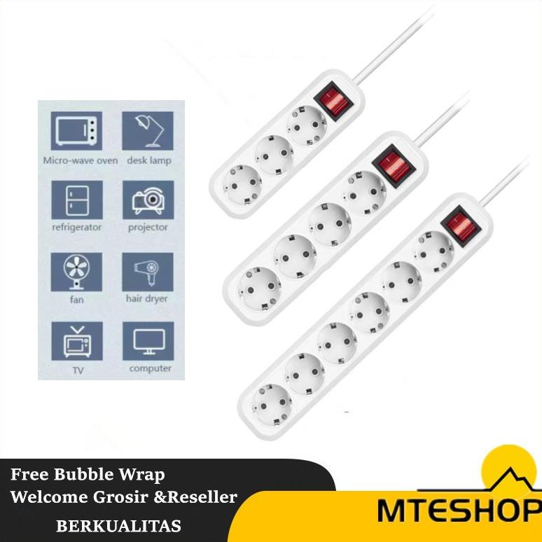 MTE STOP KONTAK + KABEL 3 LUBANG 1.5 METER 1.5M COLOKAN LISTRIK - Shop ...